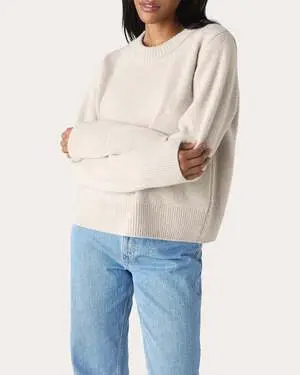 WITH NOTHING UNDERNEATH Devon Wool Crewneck Sweater - Neutral