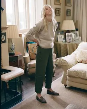 WITH NOTHING UNDERNEATH Devon Wool Crewneck Sweater - Neutral