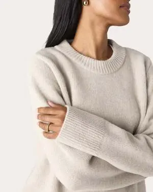 WITH NOTHING UNDERNEATH Devon Wool Crewneck Sweater - Neutral