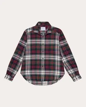 WITH NOTHING UNDERNEATH The Classic Brushed Plaid Shirt - Red