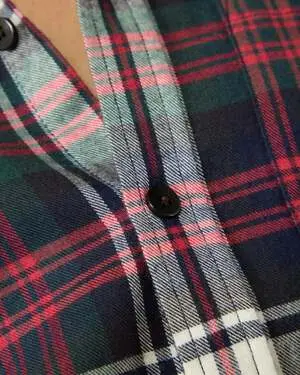 WITH NOTHING UNDERNEATH The Classic Brushed Plaid Shirt - Red