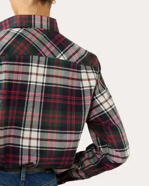 WITH NOTHING UNDERNEATH The Classic Brushed Plaid Shirt - Red