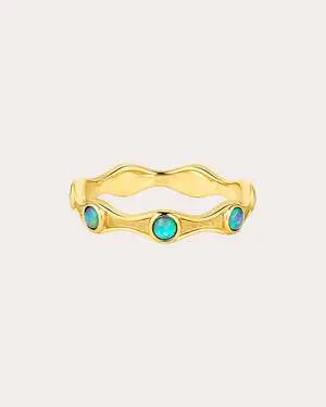JENNIFER DEMORO Jennifer De Moro 18k Gold So Wavy Ring - Opal