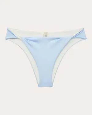 SEAQUELLE SWIM Twisted Mid-rise Bikini Bottom - Blue