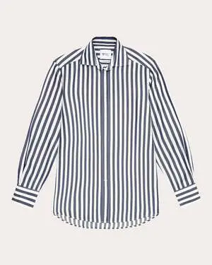 WITH NOTHING UNDERNEATH The Boyfriend Stripe Tencel Shirt