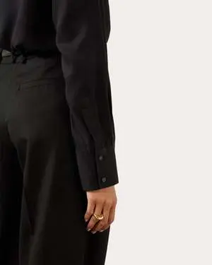 WITH NOTHING UNDERNEATH The Dress Tencel™ Shirt - Black