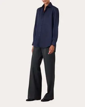 WITH NOTHING UNDERNEATH The Boyfriend Tencel Shirt