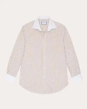 With Nothing Underneath Striped Shirts For Women