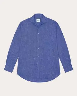 WITH NOTHING UNDERNEATH Boyfriend Linen Shirt