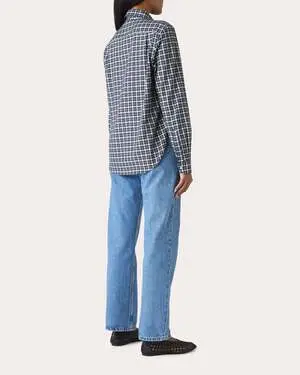 WITH NOTHING UNDERNEATH The Classic Brushed Plaid Cotton Shirt - Multicolor