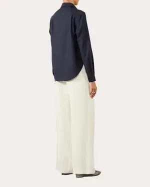 WITH NOTHING UNDERNEATH The Classic Brushed Shirt - Blue