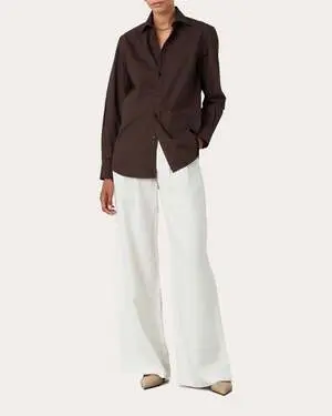 WITH NOTHING UNDERNEATH The Boyfriend Fine Poplin Shirt