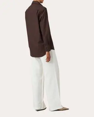 WITH NOTHING UNDERNEATH The Boyfriend Fine Poplin Shirt