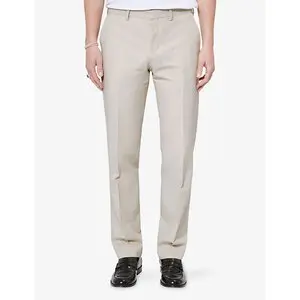 The Kooples Straight-leg Cotton And Linen-blend Trousers