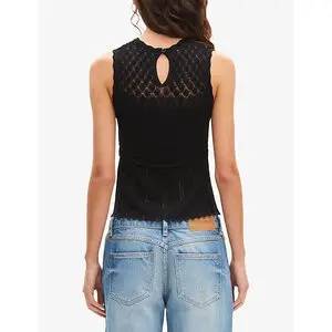 The Kooples Sleeveless V-neck Knitted Top