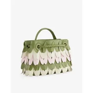 Bottega Veneta Andiamo Leather Clutch - Matcha