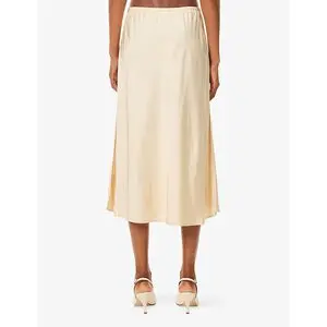 Vince Satin Midi Slip Skirt - Chamomile
