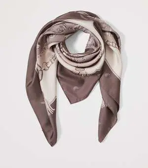 ASPINAL OF LONDON Silk Signature Scarf - Neutral