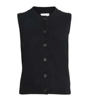 Harrods Cashmere-cotton Sweater Vest - Black