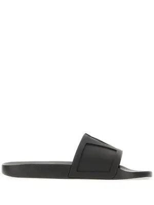 Valentino Garavani Rubber Slides - Black