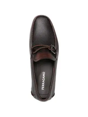 FERRAGAMO Gradient Leather Driver Loafers