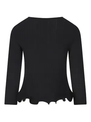 Fendi V-neck Top With Gathered Detail