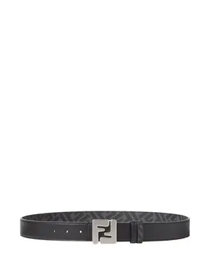Fendi Ff Square Reversible Belt - Black