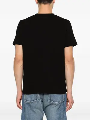 Saint Laurent Crew Neck Cotton T-shirt - Black