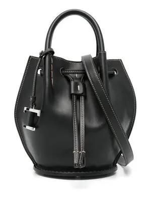 TOD`S Logo-charm Leather Mini Bucket Bag - Black