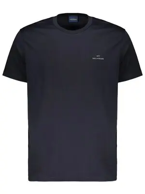 Paul & Shark Cotton T-shirt With Logo - Blue