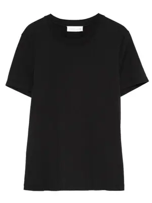 Saint Laurent Crewneck Cotton T-shirt - Black