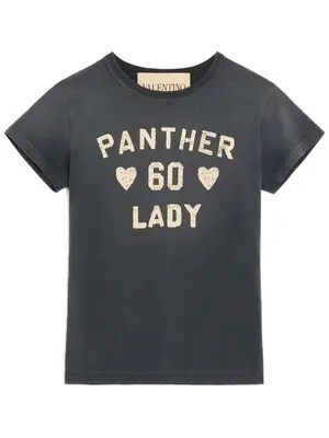 Valentino Garavani Printed Cotton T-shirt - Black