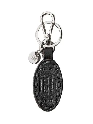 Fendi Leather Keychain - Black