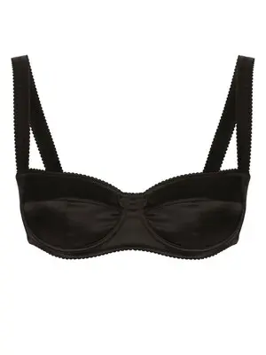 Dolce & Gabbana Satin Balconette Bra - Black