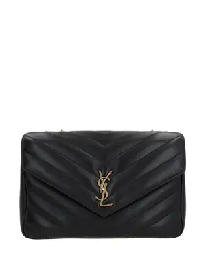 Saint Laurent Loulou Large Quilted Leather Bag - Black