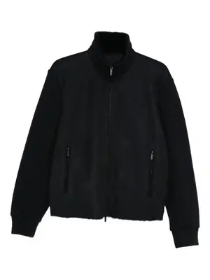 Giorgio Armani High Collar Bomber Jacket With Fur Details