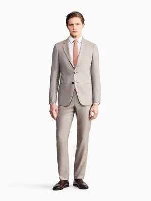 Giorgio Armani Soho Line Single-breasted Suit In Wool, Silk And Linen