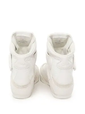 Chloé Mesh And Suede High-top Sneakers - White