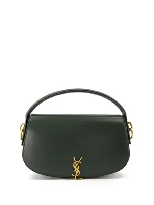 Saint Laurent Voltaire Box Leather Bag - Green