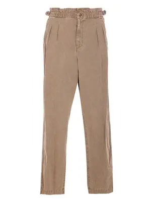 MARANT ETOILE Neriah Pleated Pants - Brown
