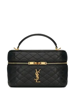 Saint Laurent Lambskin Gaby Vanity Bag - Black
