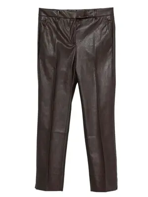 INCOTEX INCOTEX Slim Fit Stretch Faux Leather Pants