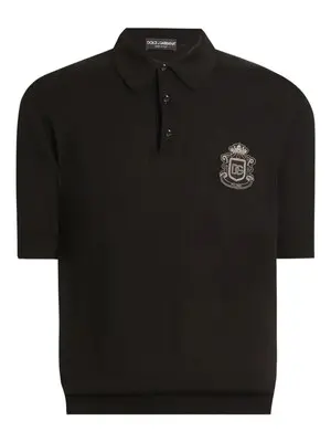 Dolce & Gabbana Cotton Polo Shirt - Black