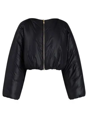 Alaïa Pleated Nylon Bomber - Black