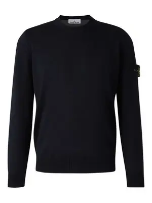 Stone Island Light Wool Crew Neck Pullover - Blue