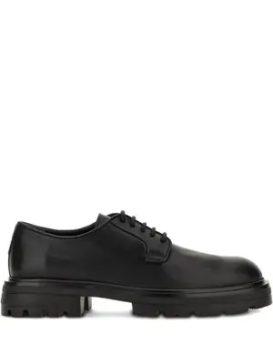 Hogan Laced Shoes In Smooth Leather - Black