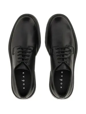 Hogan Laced Shoes In Smooth Leather
