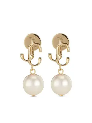 JIMMY CHOO Jc Pearl Stud Earrings - Metallic