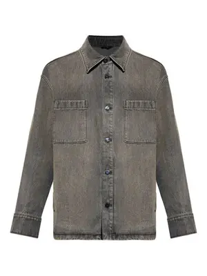 Fendi Gray Overdye Denim Shirt - Grey