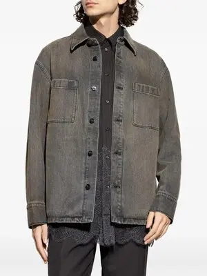 Fendi Gray Overdye Denim Shirt - Grey
